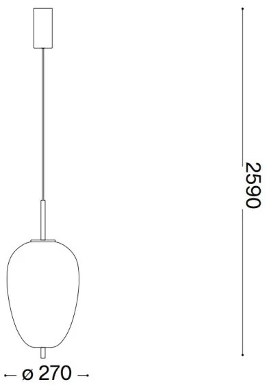 Ideal Lux - LED Lustr na lanku UMILE LED/20W/230V pr. 27 cm CRI 90 mosaz/bílá