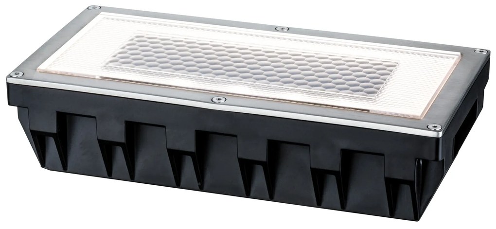 Paulmann 93775 Box IP67 Solar, solární zápustné svítidlo do země na baterie, 0,6W LED, 20x10cm, IP67