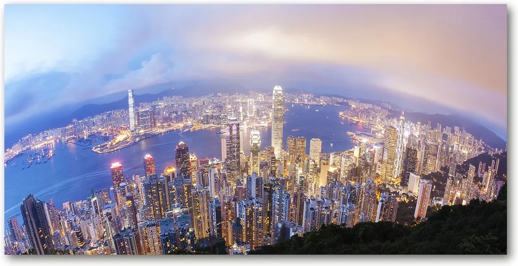 Foto obraz akrylové sklo Hongkong  panorama
