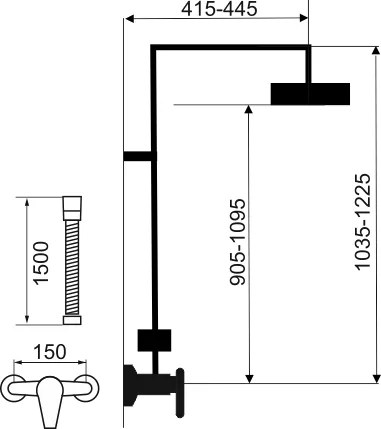 Novaservis, Sprchová souprava + sprchová baterie s horním vývodem 58062, SET071/58-5