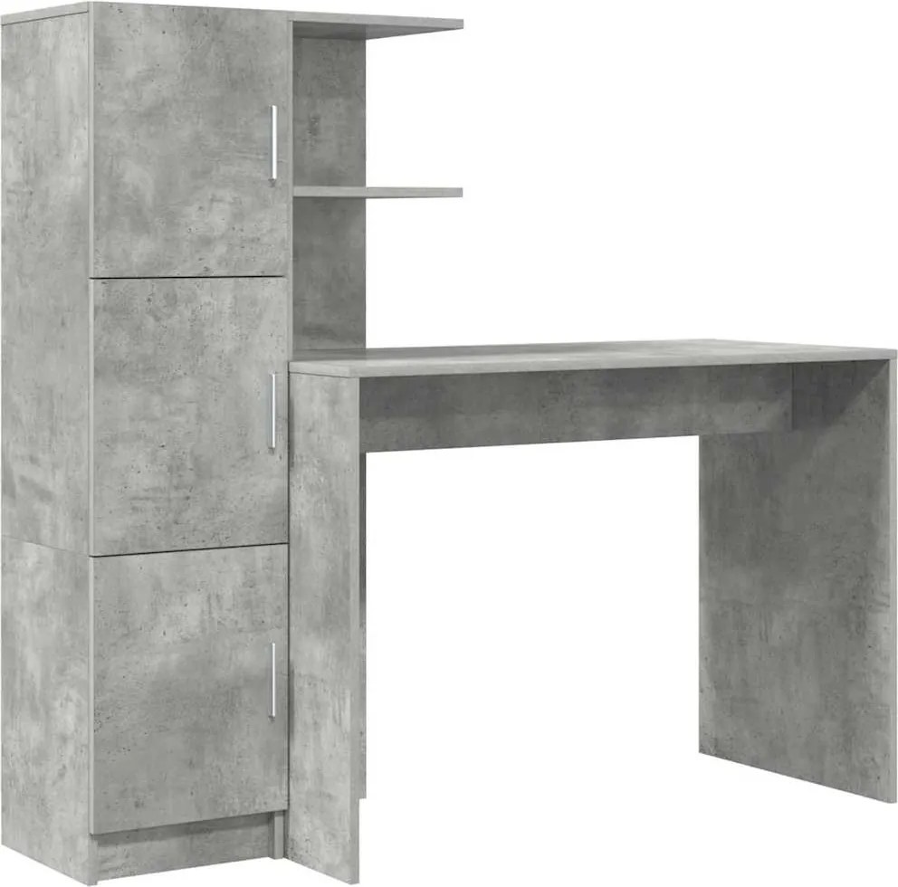 Stůl Betonově šedá 133.5 x 50 x 124 cm 2 ks 3337292