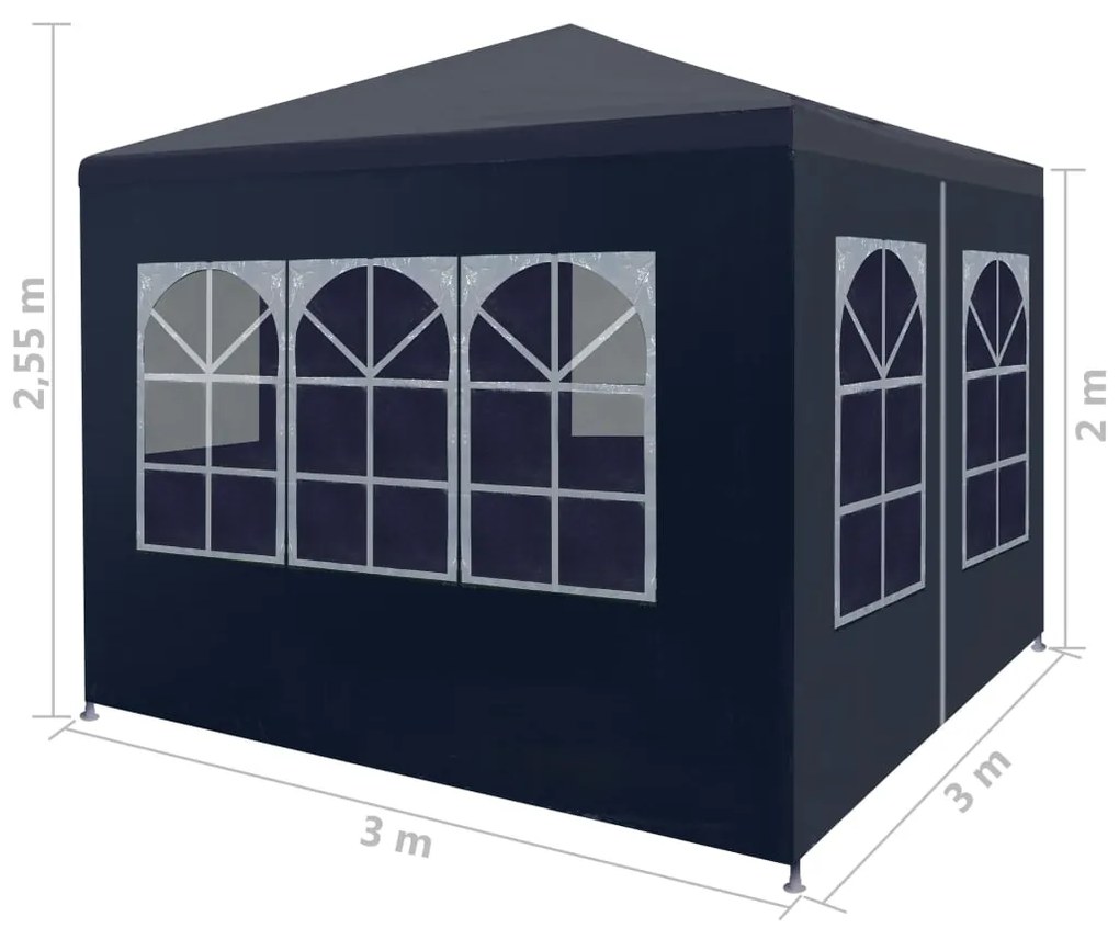 Zahradní stan Atkins - modrý | 3x3 m