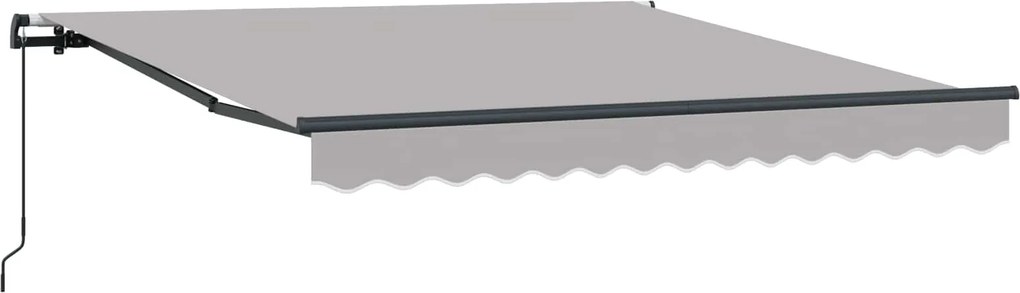Stahovací markýza Světle šedá 300 x 250 cm Polyester a hliník 3330091