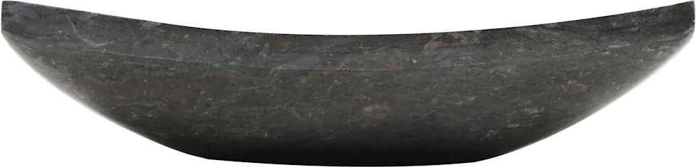 Umyvadlo 50 x 35 x 12 cm mramor černé 142764