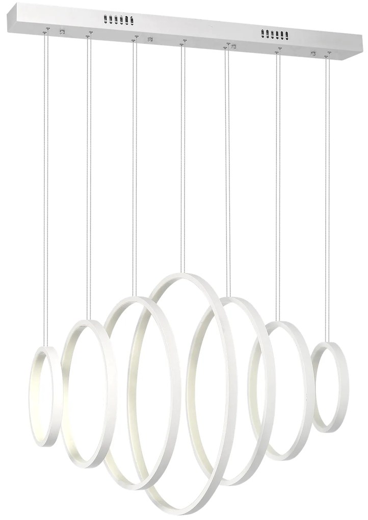 Závěsné LED svítidlo Pixels, 7x LED 96w, 4000k, w