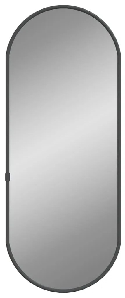 Nástěnné zrcadlo černé 50x20 cm oválné - Default Title