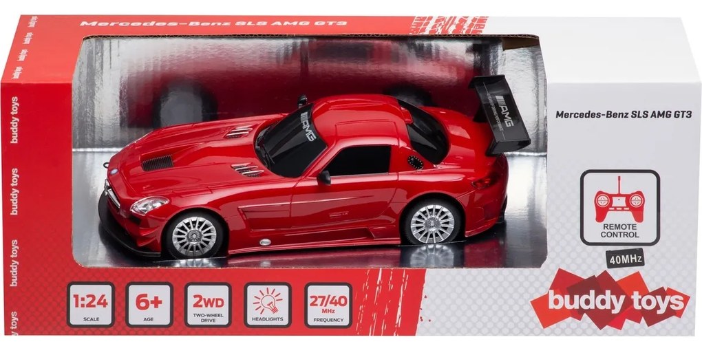 Buddy Toys BRC 24.061 Auto na dálkové ovládání Mercedes-Benz SLS, červená