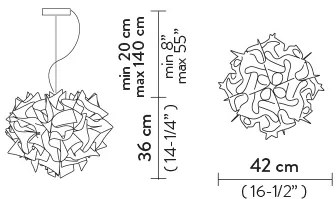 Slamp Závěsné svítidlo VELI Barva: opálová