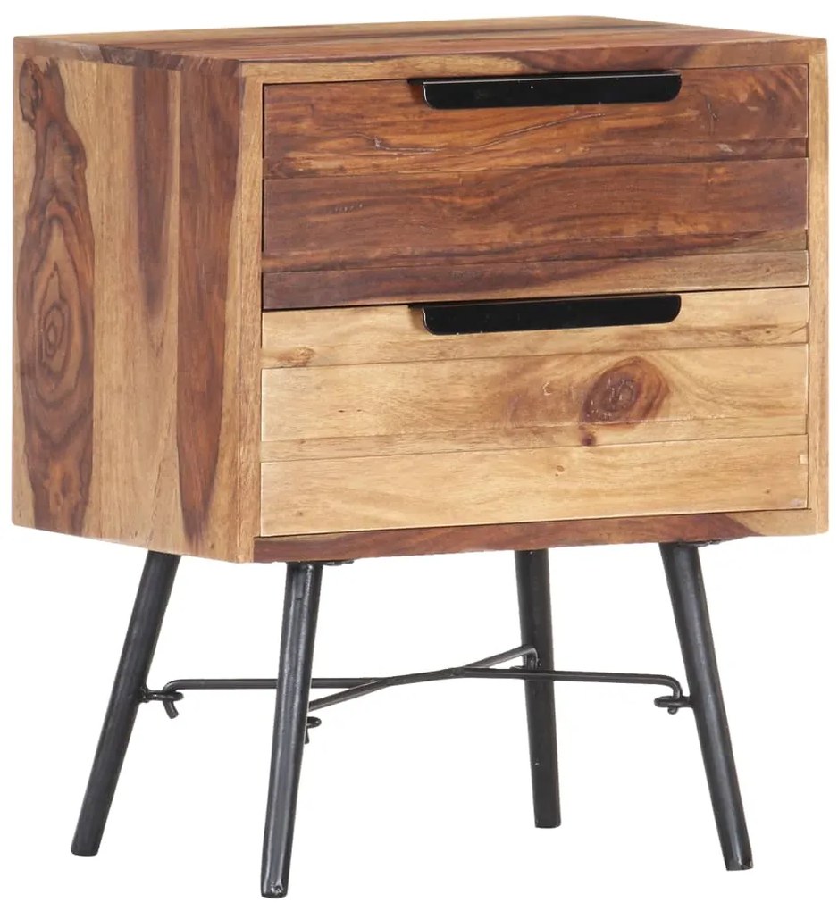 287363 vidaXL Noční stolek 40 x 30 x 50 cm masivní sheeshamové dřevo