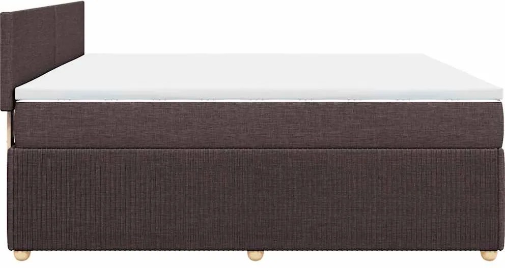 Box spring postel s matrací tmavě hnědá 180x200 cm textil 3289831