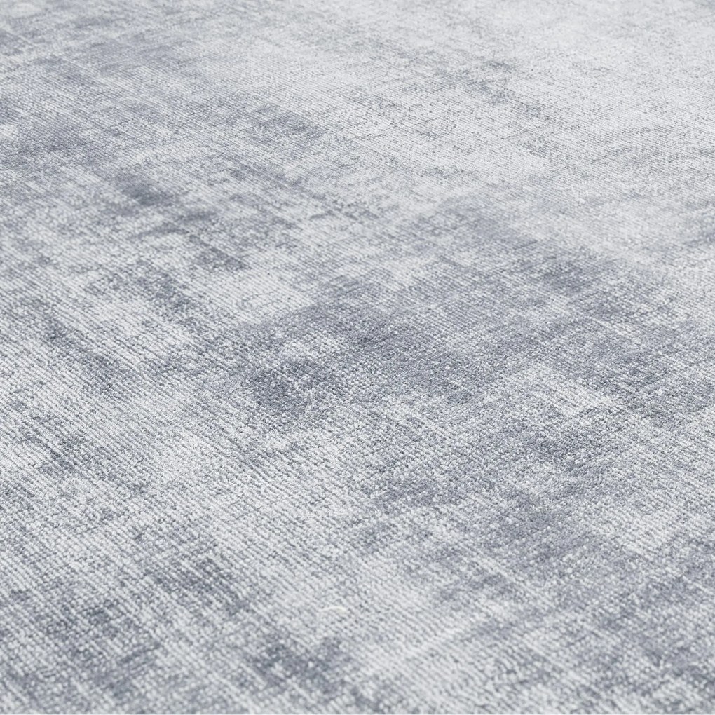 Černý koberec Ife Border Charcoal Silver Rozměry: 160x230 cm