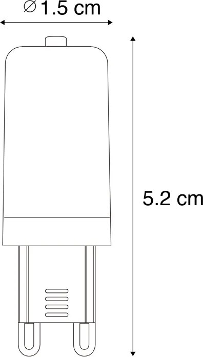 Sada 5 čirých LED žárovek G9 3,5 W 480 lm 3000 K