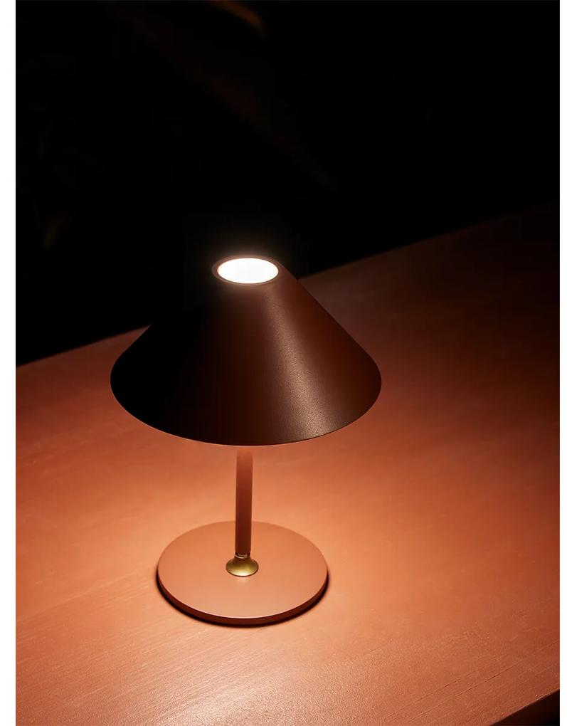 Halo Design 800834 stolní lampa Hygge na baterie, kaštanově červená, 3W, 20cm