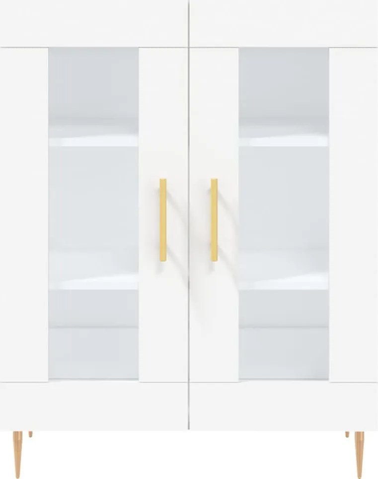vidaXL Skříň highboard 69,5 x 34 x 180 cm kompozitní dřevo [3195723] Barva: Bílá