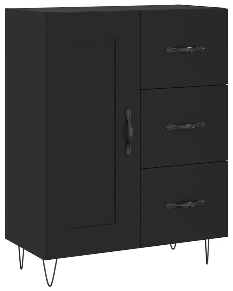 Skříň highboard černá 69,5 x 34 x 180 cm kompozitní dřevo - Default Title