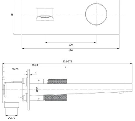 OMNIRES CT8015CR - Umyvadlová baterie pro podomítkovou instalaci CONTOUR chrom