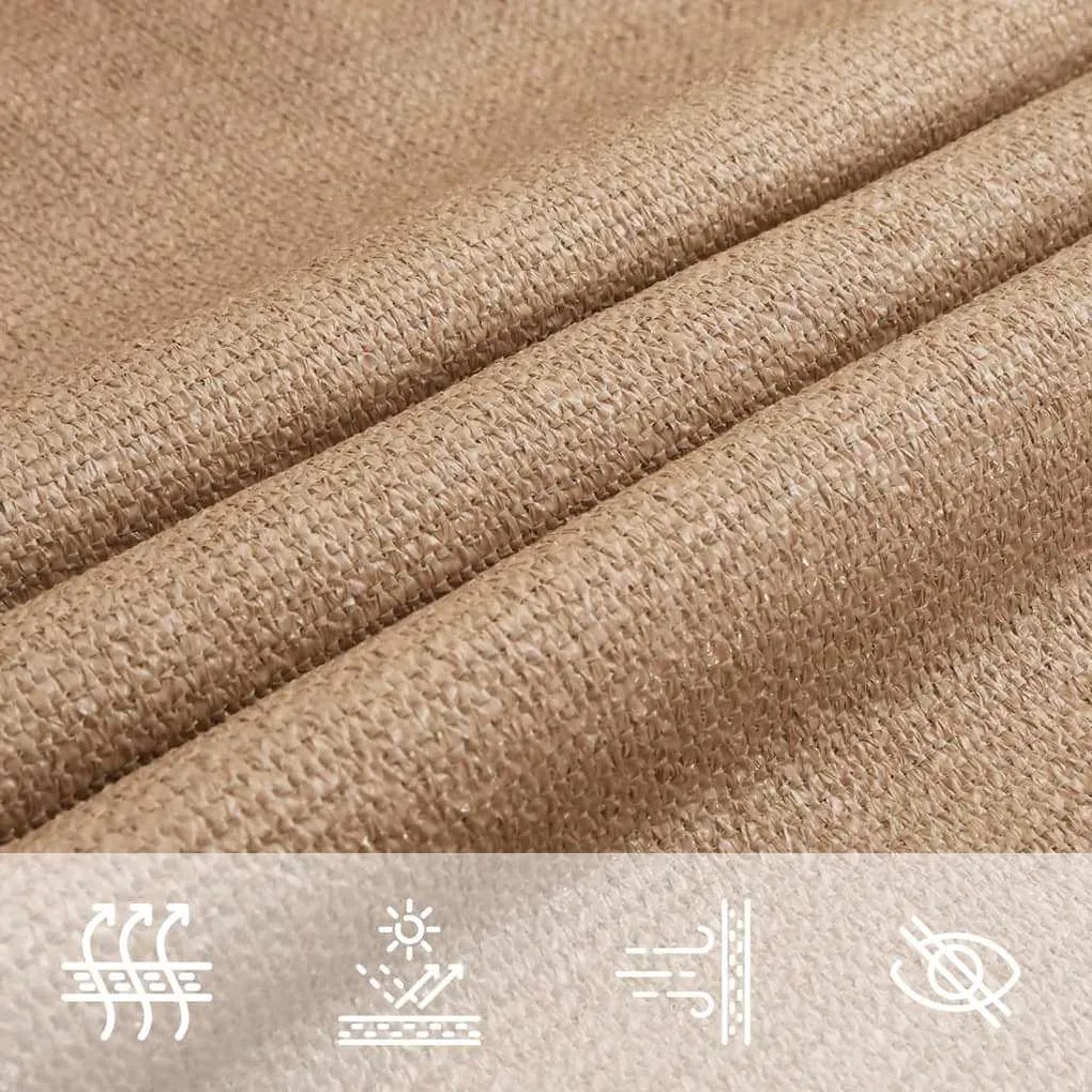 Stínící plachta 160 g/m² taupe 2,5 x 3,5 m HDPE 311398