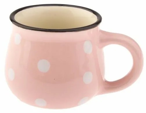 Keramický hrnek Dots 75 ml, lososová, 75 ml