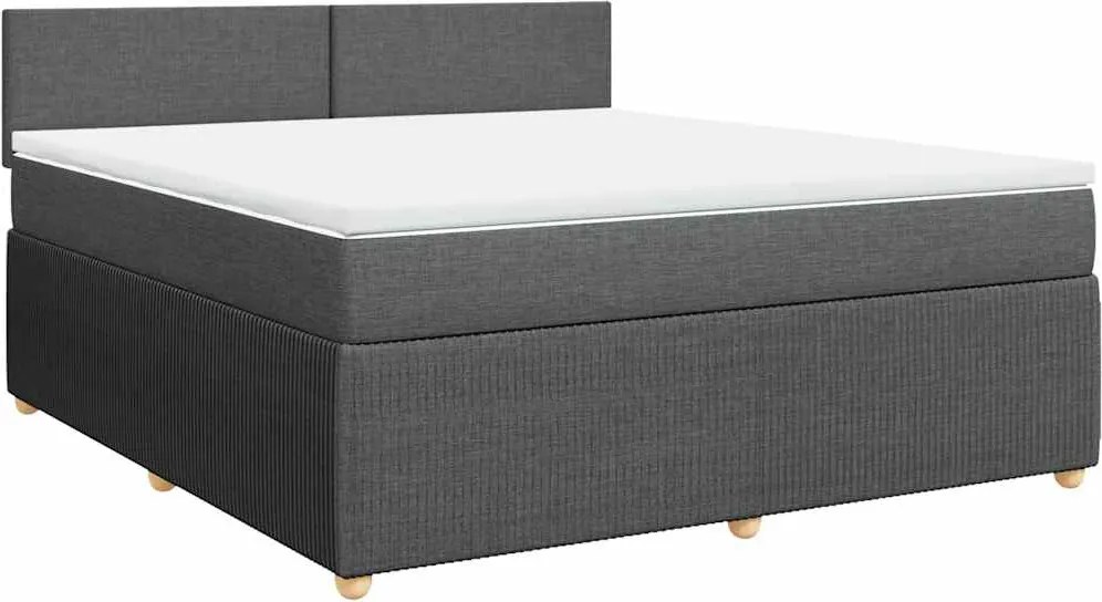 Box spring postel s matrací tmavě šedá 180x200 cm textil 3287529