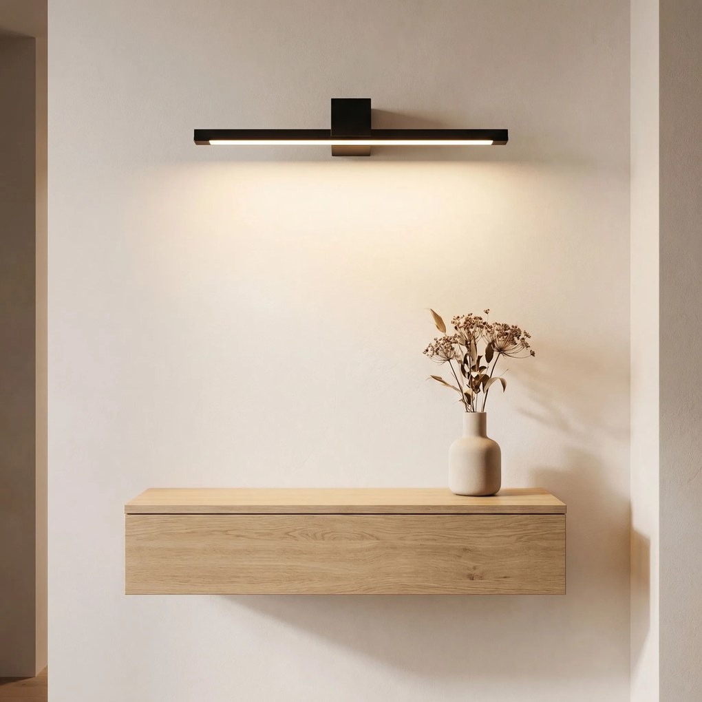 Toolight Rea, Koupelnové nástěnné LED svítidlo SWE050-1W 60 cm Black, OSW-20150
