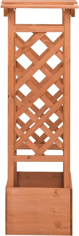 Truhlík s trelážovým obloukem 49 x 39 x 117 cm jedlové dřevo 316391