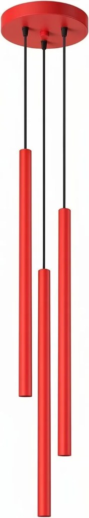 Sollux Lighting Závěsné svítidlo PASTELO 3P červené