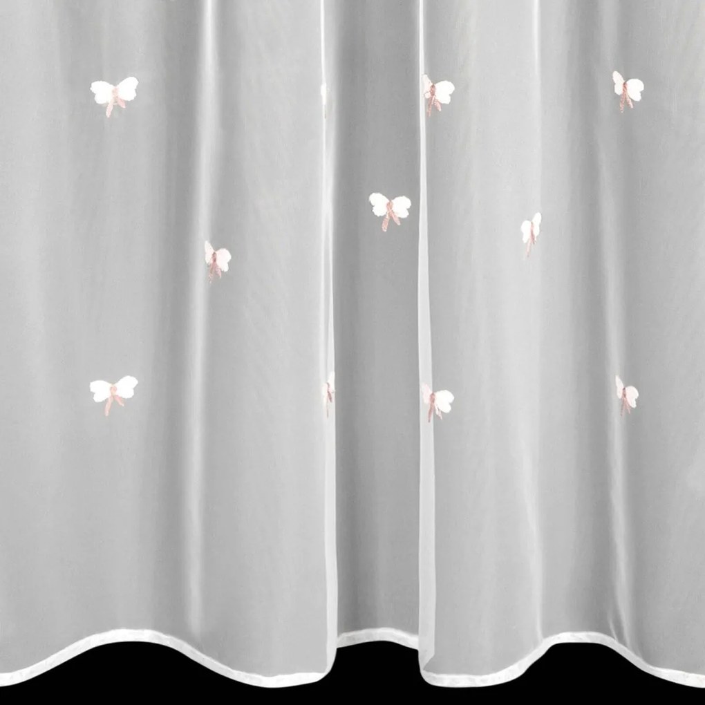 Dětská záclona s motýlky WENDY 140x250 cm bílá
