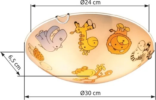 Globo 40607 - Dětské stropní svítidlo KIDDY 2xE27ILLU/60W/230V