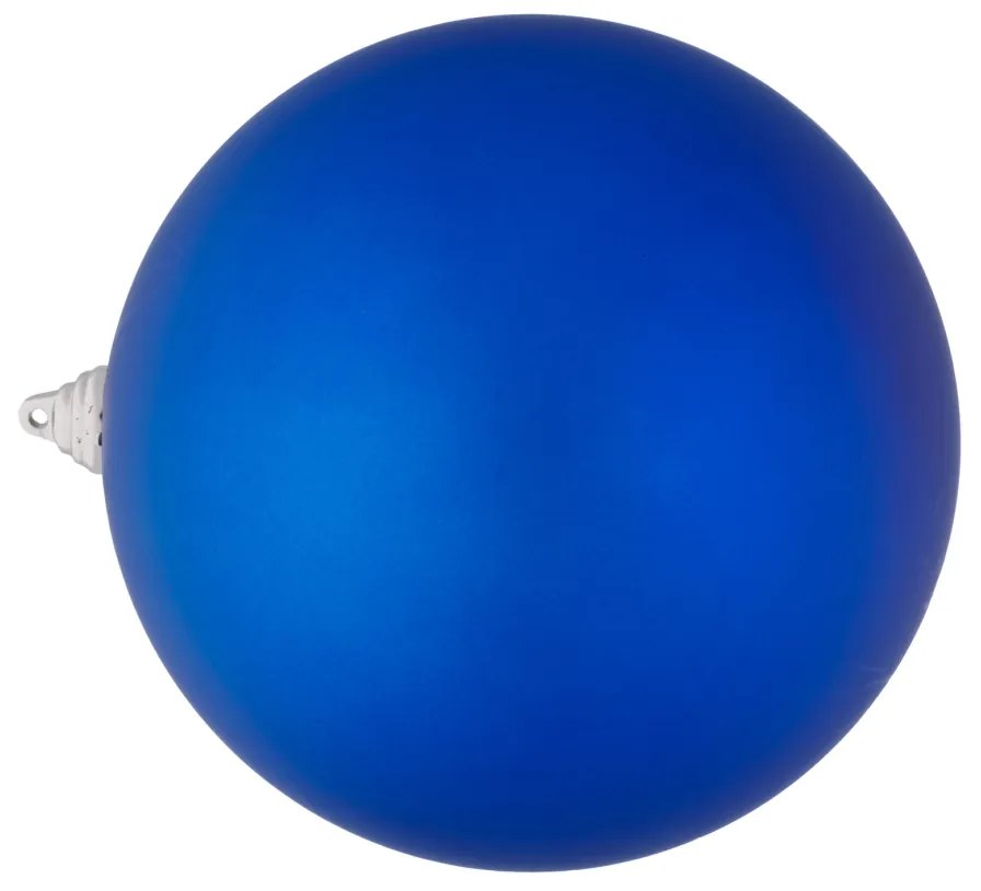 Velká vánoční koule 20 cm, modrá matná, UV, plastová, venkovní