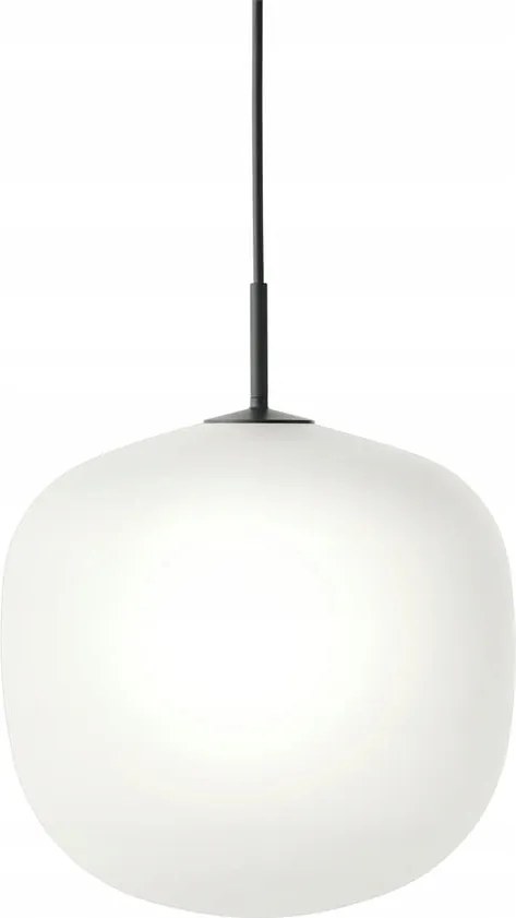 Muuto Rime Závěsná lampa 37 cm Černá Stínidlo Opal