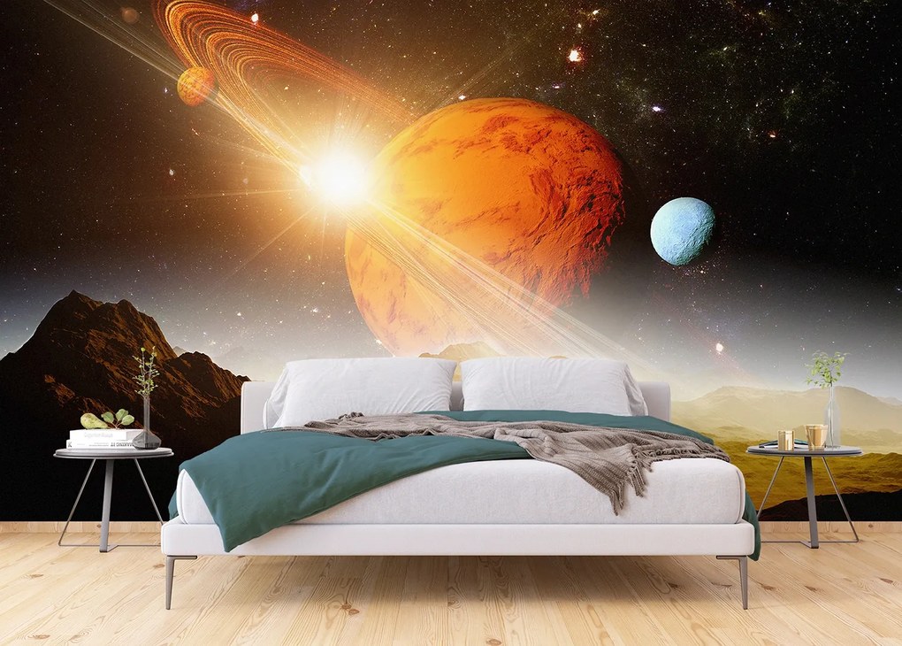 Fototapeta na míru Zářivý Saturn | Vliesová fototapeta na zed' | DFTNS1283