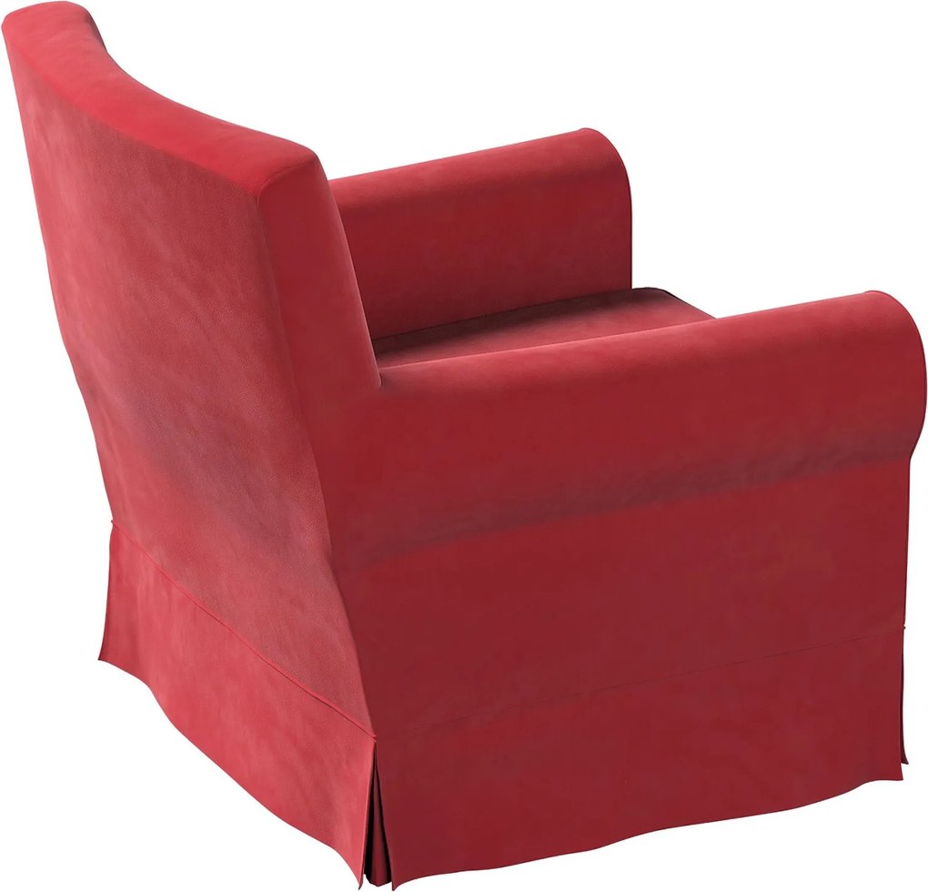 Potah na křeslo IKEA Ektorp Jennylund barva červená látka lesklé, sametová