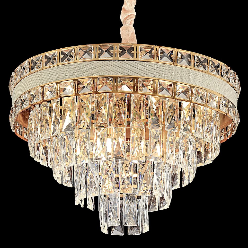 Toolight Toolight, závěsné svítidlo 50cm, 7xE14, G048-CP, zlatá, OSW-08942
