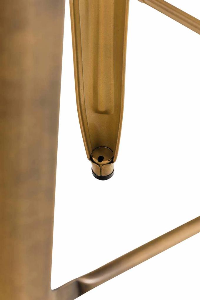 Barová židle Ritzville - práškově lakovaný kov | zlatá