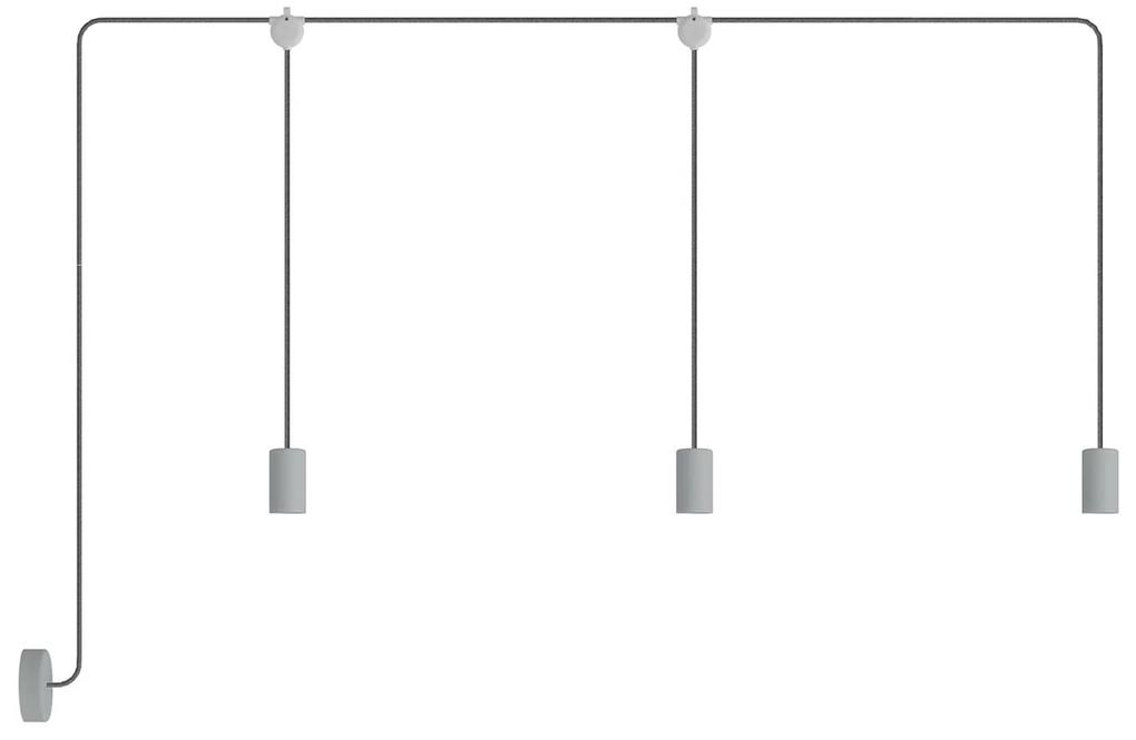 creative cables E-snake EIVA venkovní lampa IP65, 3 světla a baldachýn Barva: Bílá