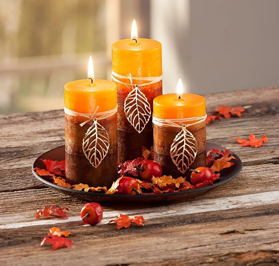 Sada svíček Podzimní listí