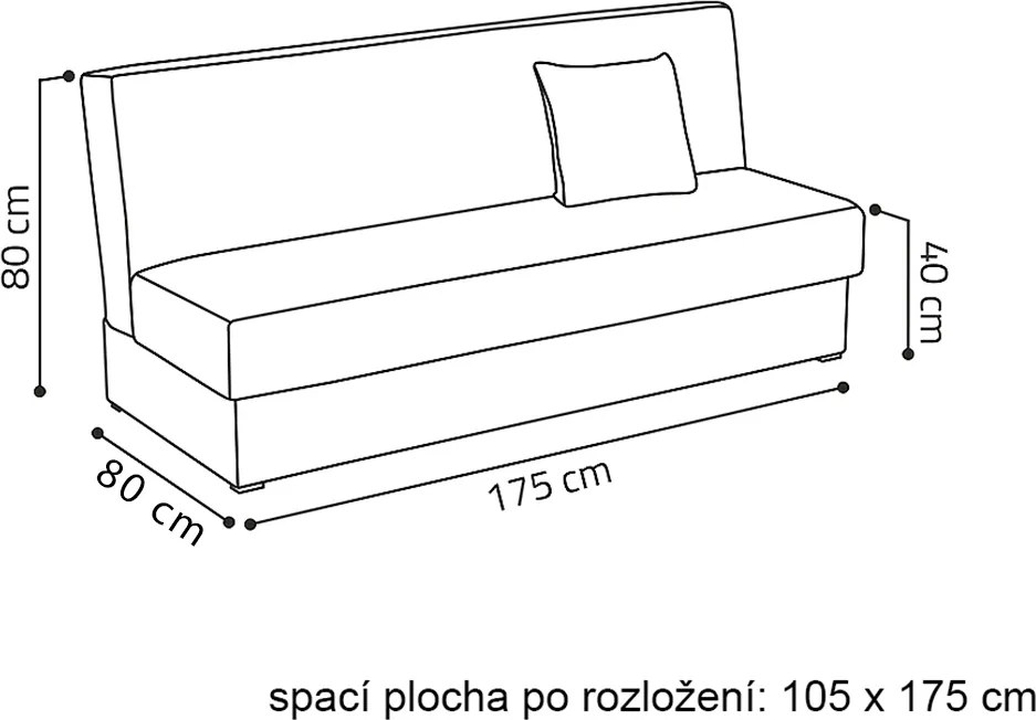 Pohovka Adela MINI | 175 cm | rozkládací + úložný prostor | enjoy 16 fuchsiová