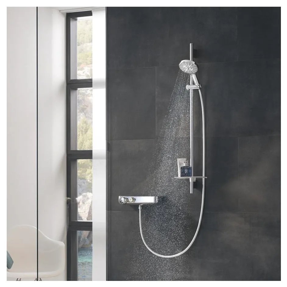 Grohe Rainshower SmartActive 130 - Ruční sprcha se 3 proudy, 9,5 l/min omezovač průtoku, chromová spodní část sprchy, chrom 26574000