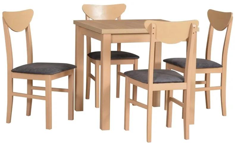 Drewmix jídelní židle LEO 2 dřevo: bílá, potahový materiál: látka, opěradlo: černá