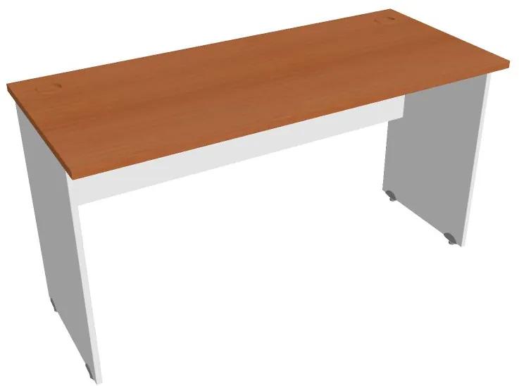 Stůl pracovní rovný 140 cm - Hobis Gate GE 1400 Dekor stolové desky: třešeň, Dekor lamino podnože: bílá