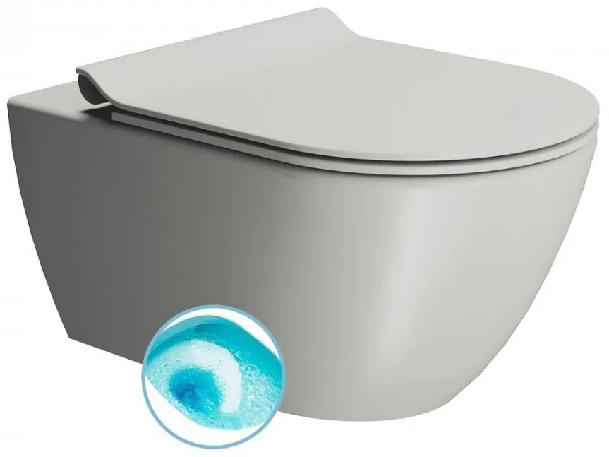 GSI PURA závěsná WC mísa, Swirlflush, 36x55cm, cenere dual-mat 881517