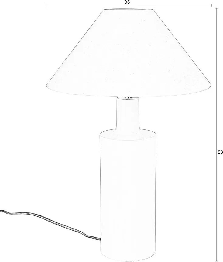 Kovová stolní lampa ve stříbrné barvě s kovovým stínidlem (výška 53 cm) Wonders – Zuiver