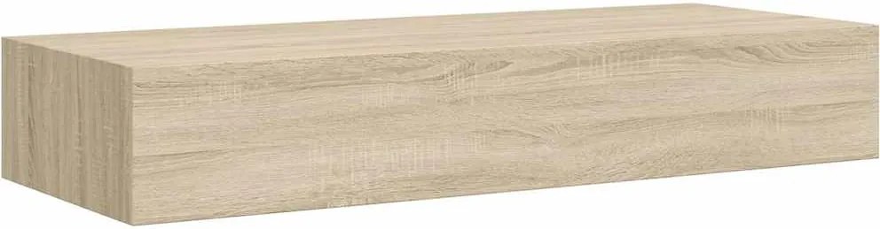 Nástěnná police se zásuvkou dub 60 x 23,5 x 10 cm MDF 330261