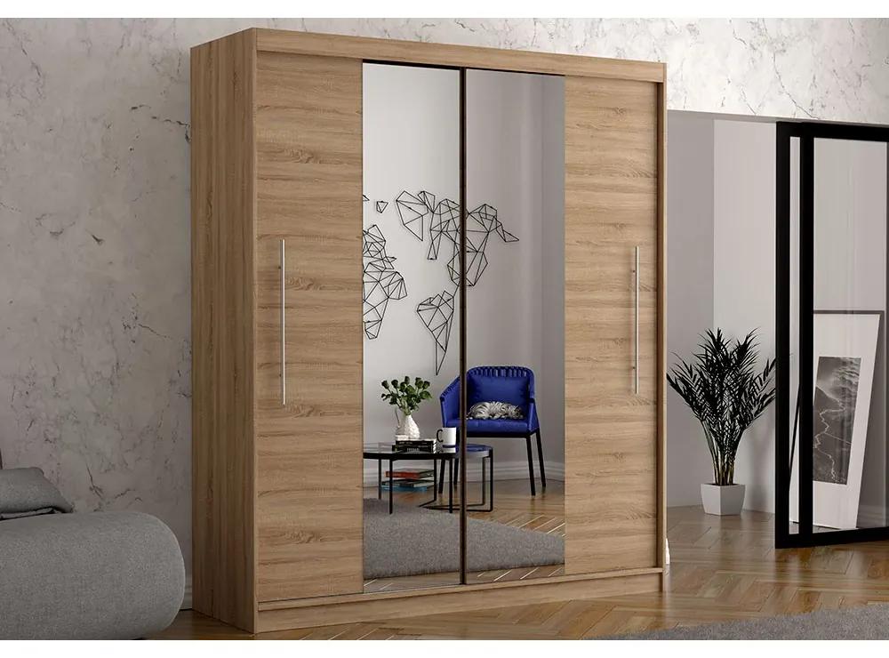 IDZ Šatní skříň Torino se zrcadlem Barva dřeva: Bílá
