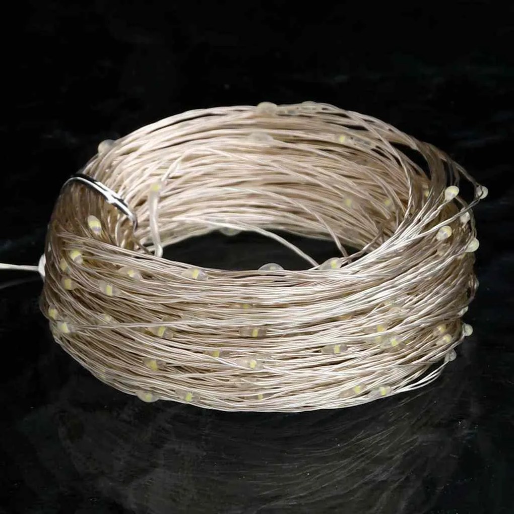 Světelný LED řetěz s 300 LED diodami studený bílý 30 m 330051
