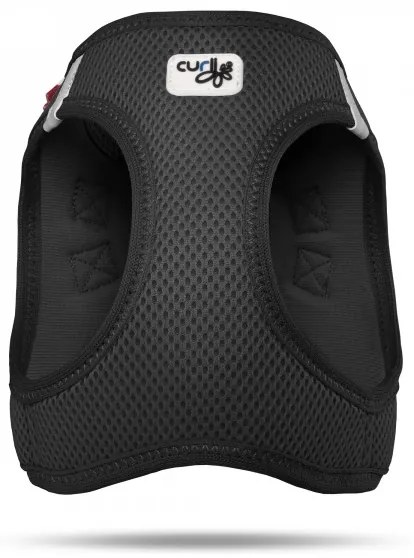 Postroj pro psy a kočky Curli Plush Vest Air-Mesh černý Velikost: M