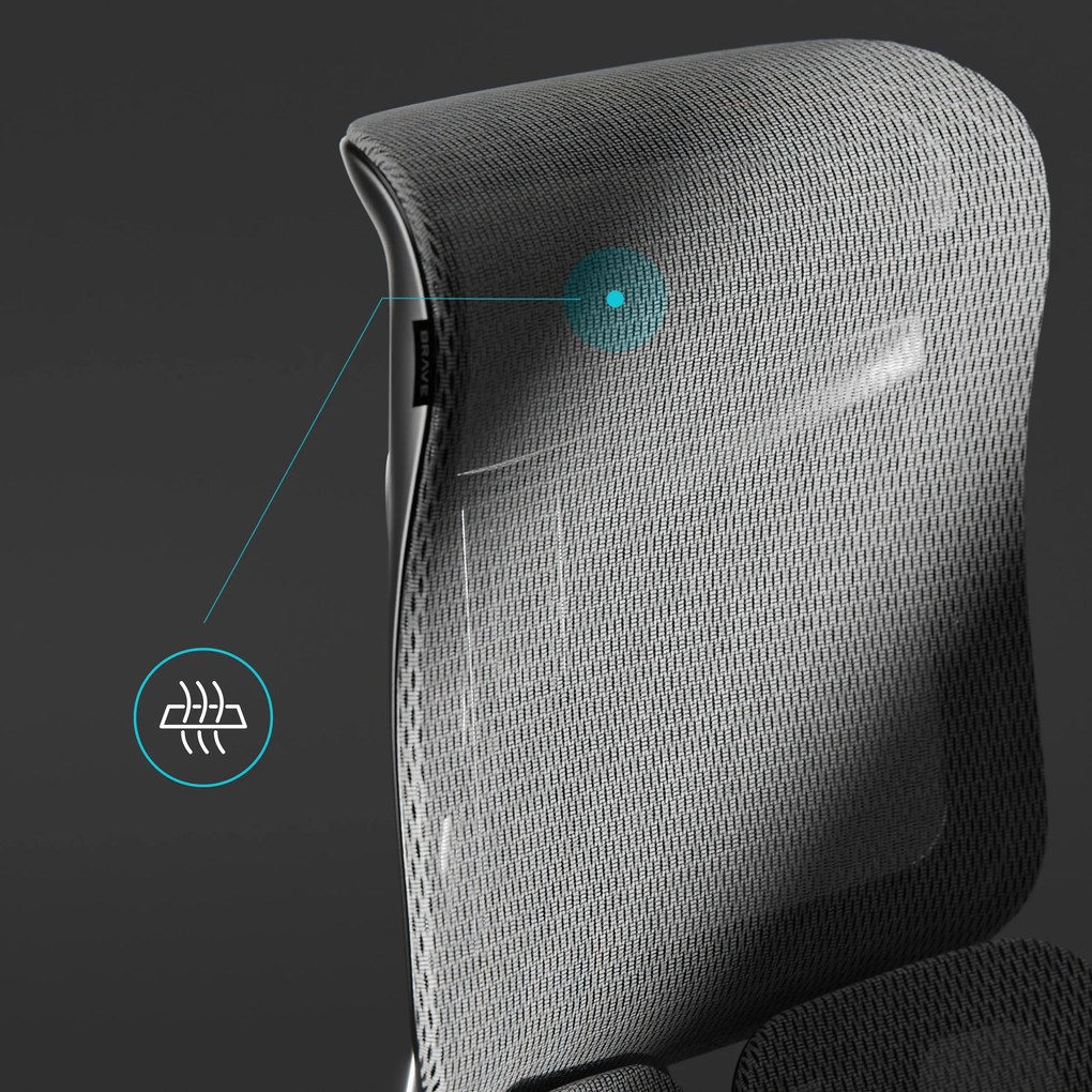 Ergonomická židle s podnožkou černá Premium Normal Size: Diablo V-Kinetic
