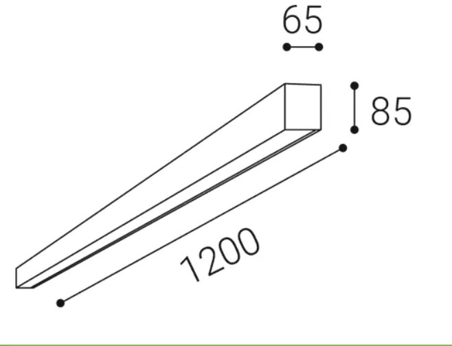 Led2 Stropní lineární LED svítidlo LINO II 120 cm Barva: Bílá, Stmívání: ZigBee TW