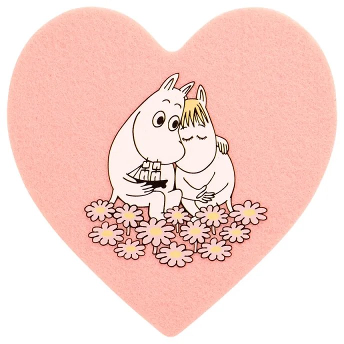 Set podtácků Moomin Together, 4ks / růžové