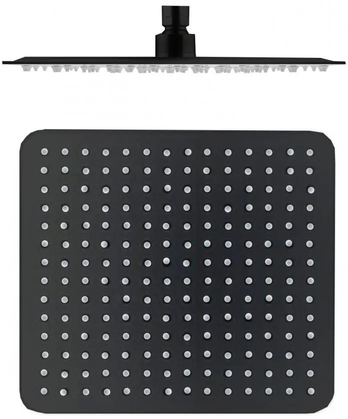 Arttec Hlavová sprcha hranatá kovová 30x30 cm černá matná, Barva: černá matná KS0004CMAT